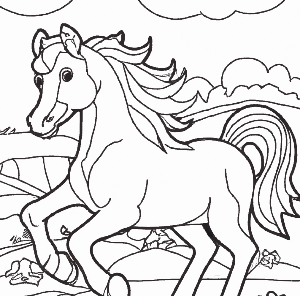 8 tolle Malvorlagen von Pferden - kostenlos herunterladen